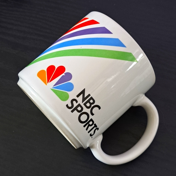 NBC | Dining | Vintage Nbc Sports Coffee Mug Rainbow Stripe Ceramic 8s ...